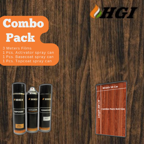 WD012-Wooden Pattern Hydro dip Water Transfer Printing Film Combo Pack Kit